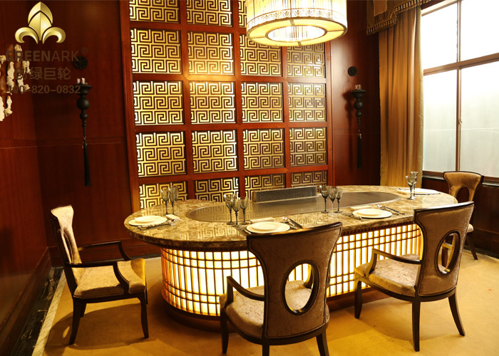 Indoor Commercial Griddle Plate Built In Hibachi Grill Oval Shape For ...