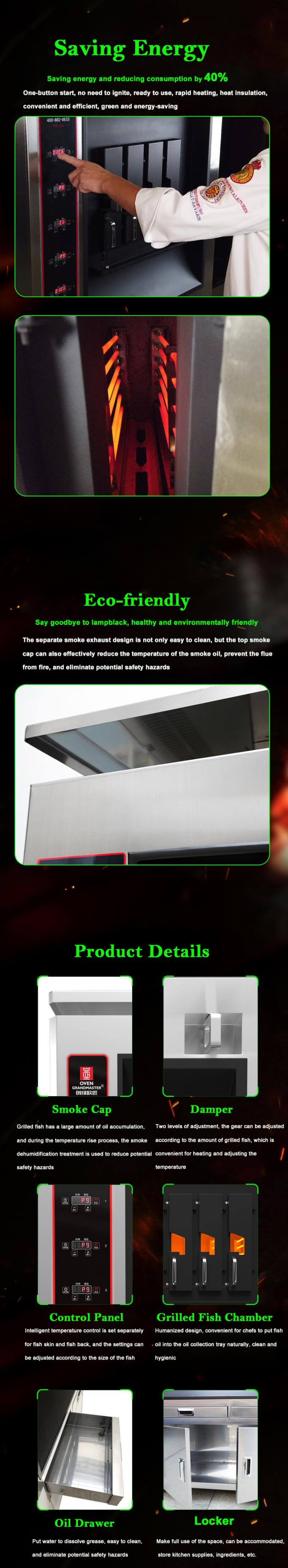 OVEN GRANDMASTER KD50 Commercial Fish Grill Machine - Single Layers 8 ...